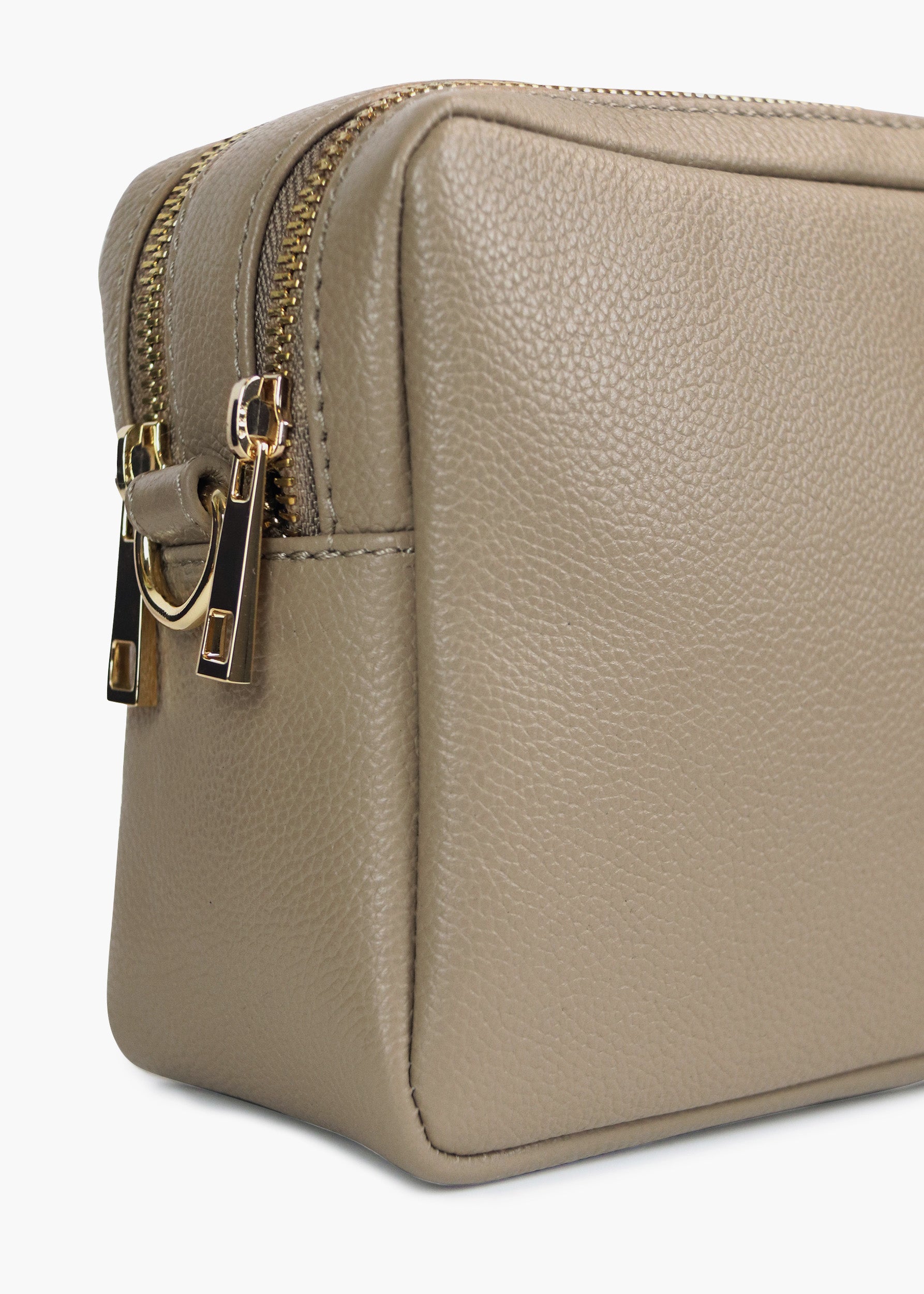 Allegra Taupe Leather Crossbody Bag – Serla