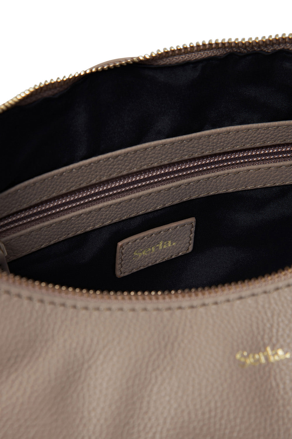 Juliet Taupe Leather Shoulder Bag – Serla